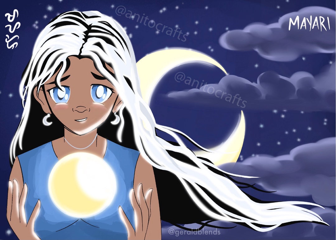 Mayari Filipino Moon Goddess Art Print - Etsy