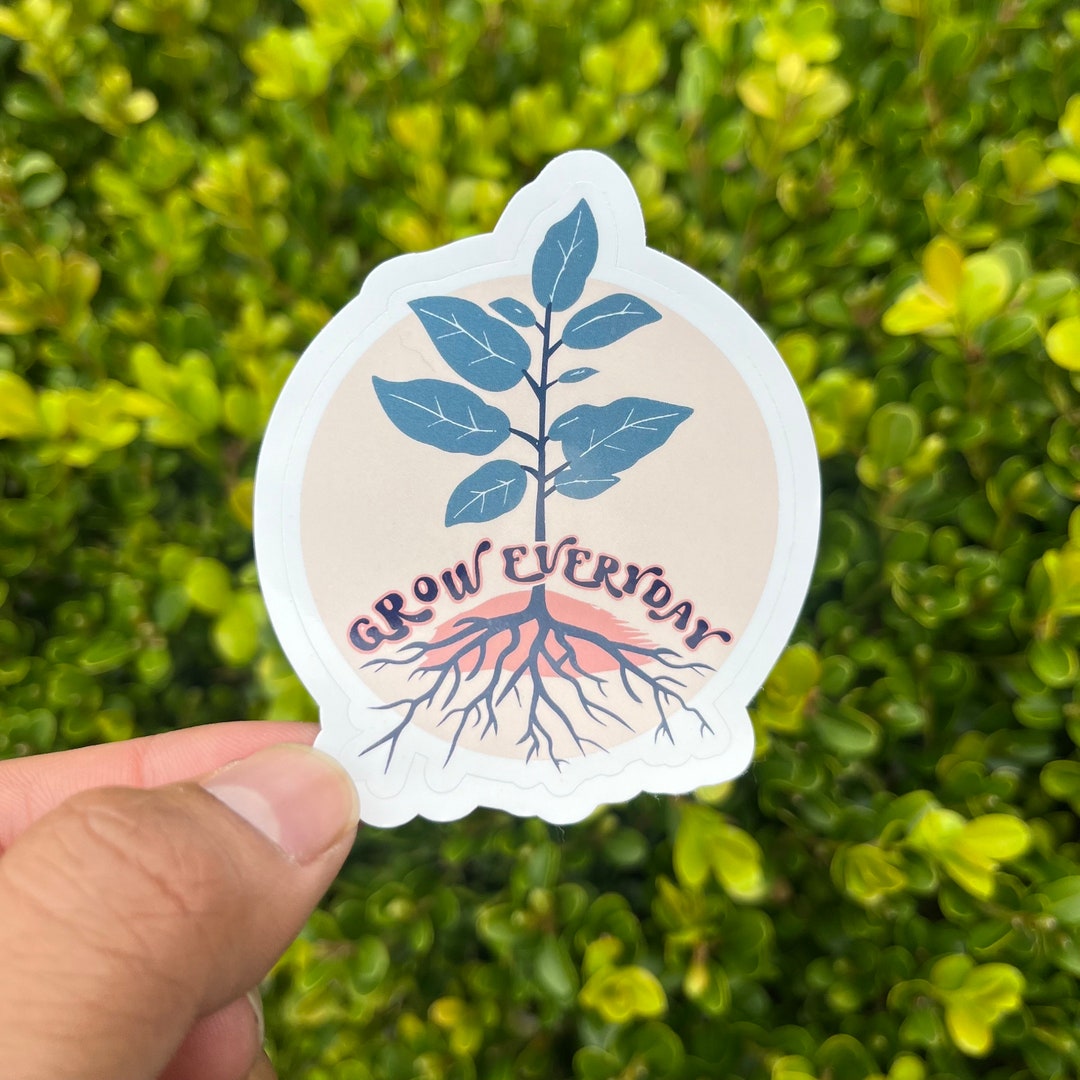 Positive Affirmation Sticker // Grow Everyday - Etsy