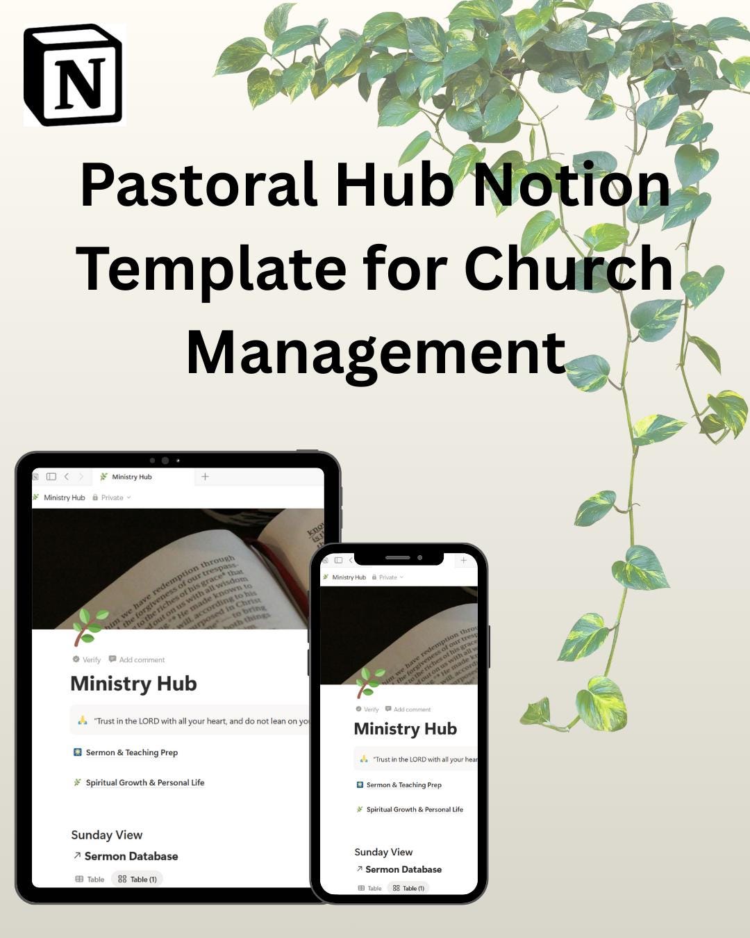Pastoral Hub | Notion Template for Church Management - Etsy