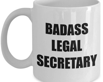 Legal Secretary Mug, Funny Gift Coffee Cup Badass Miracle Worker - Etsy