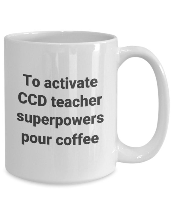 CCD Teacher Mug Funny Sarcastic RE Teaching Superpower Coffee | Etsy