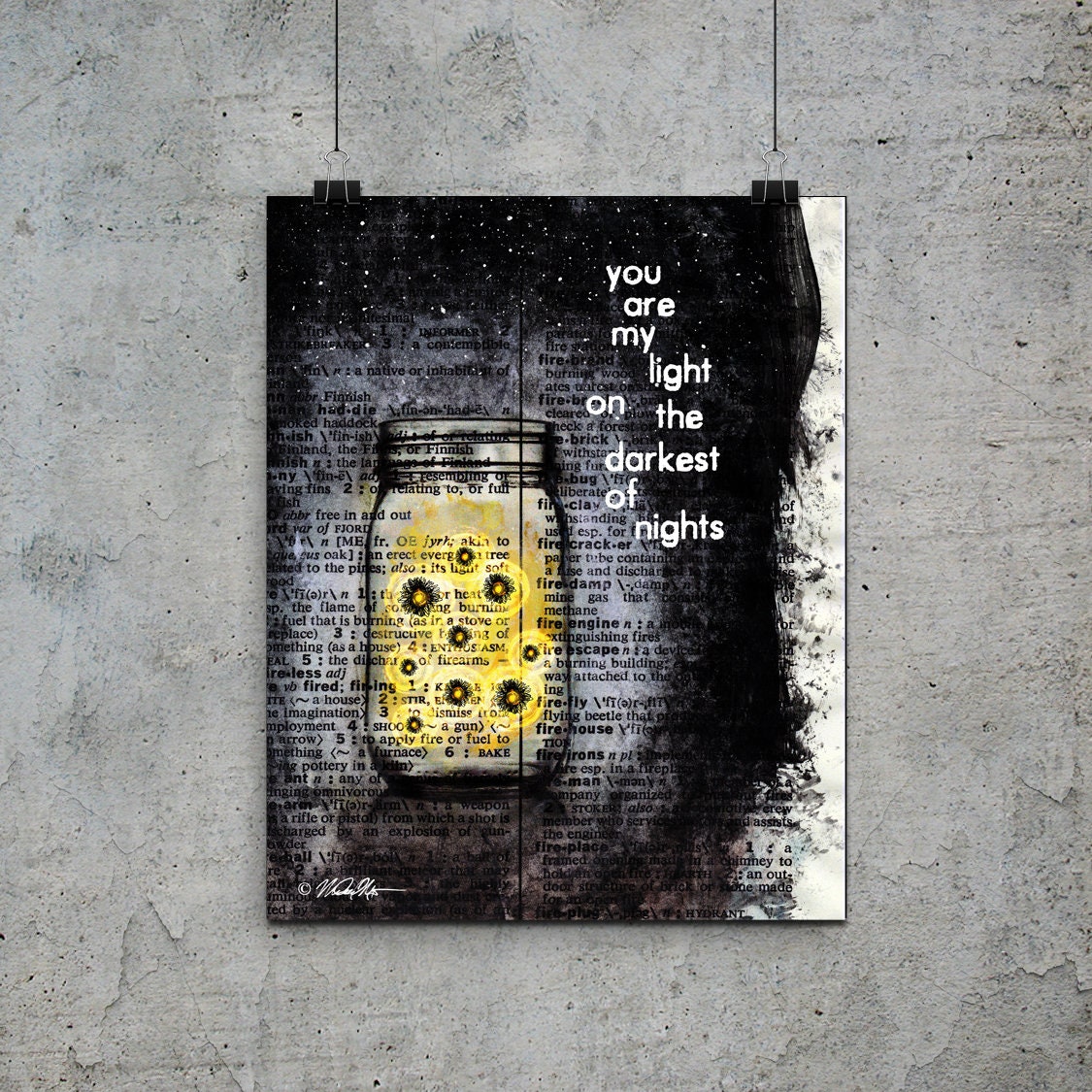 Original Wall Art / Blackout Poetry / Art Print / 8x10 / Firefly Art ...