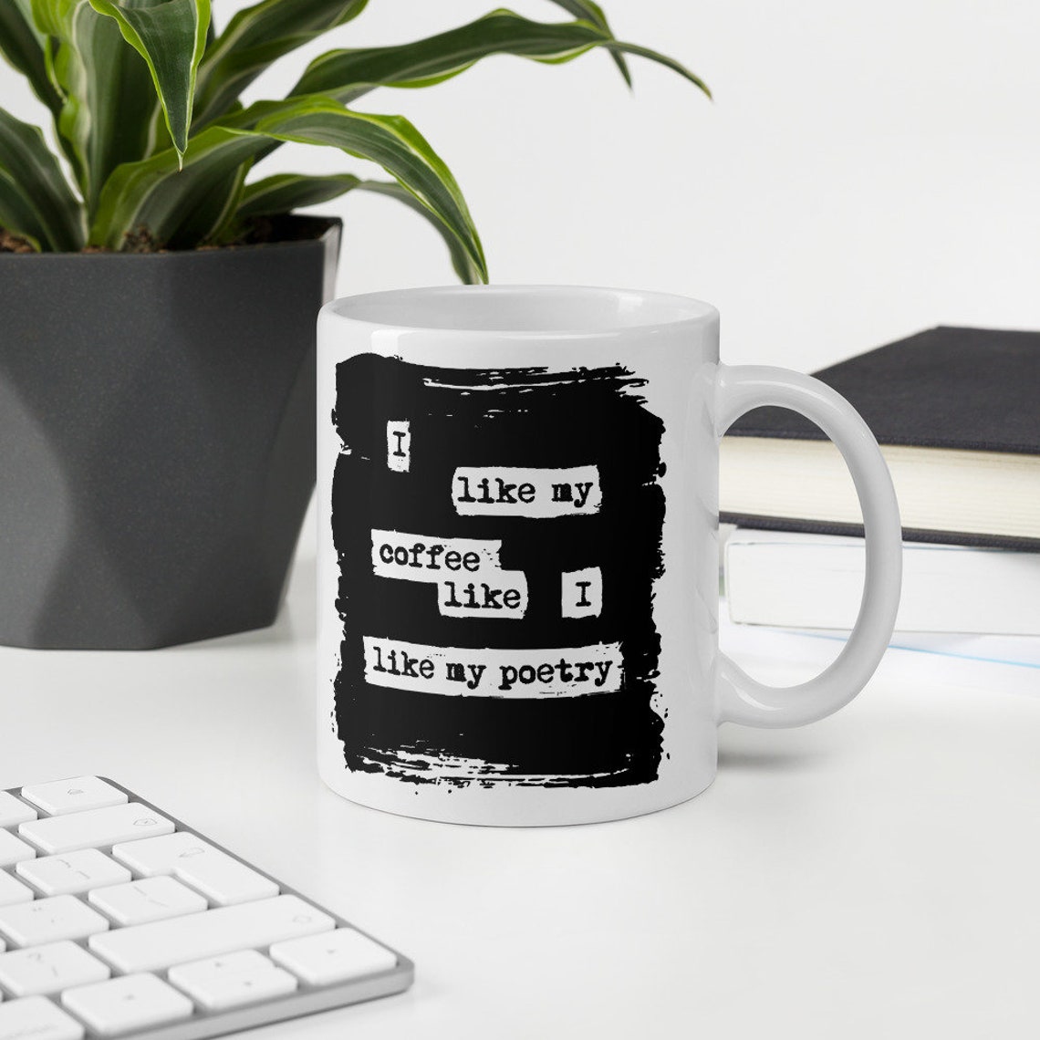 Blackout Poetry Coffee Mug / Poet Coffee Mug / Poet Gift Idea / Writer ...