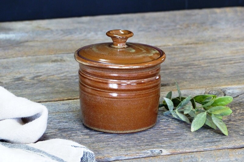 Small Jar – Pottery Small Straight Jar With Lid, 600ml Ceramic Jar ...