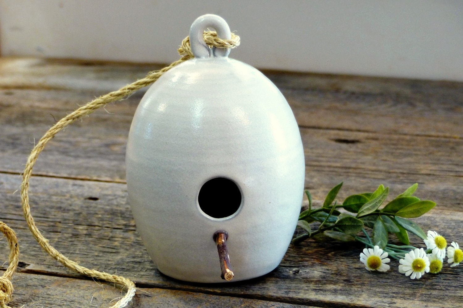 Birdhouse Pottery Ball Shaped Bird House Hanging Pottery | Etsy