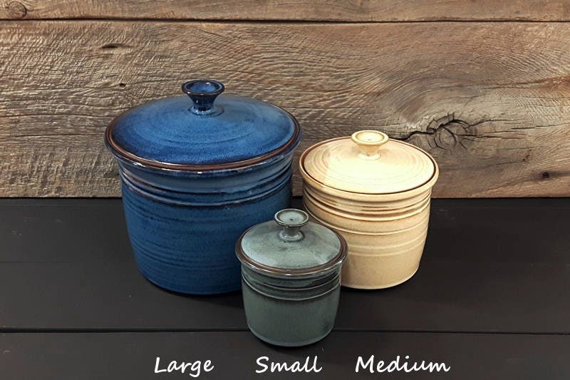 Small Jar – Pottery Small Straight Jar With Lid, 600ml Ceramic Jar ...
