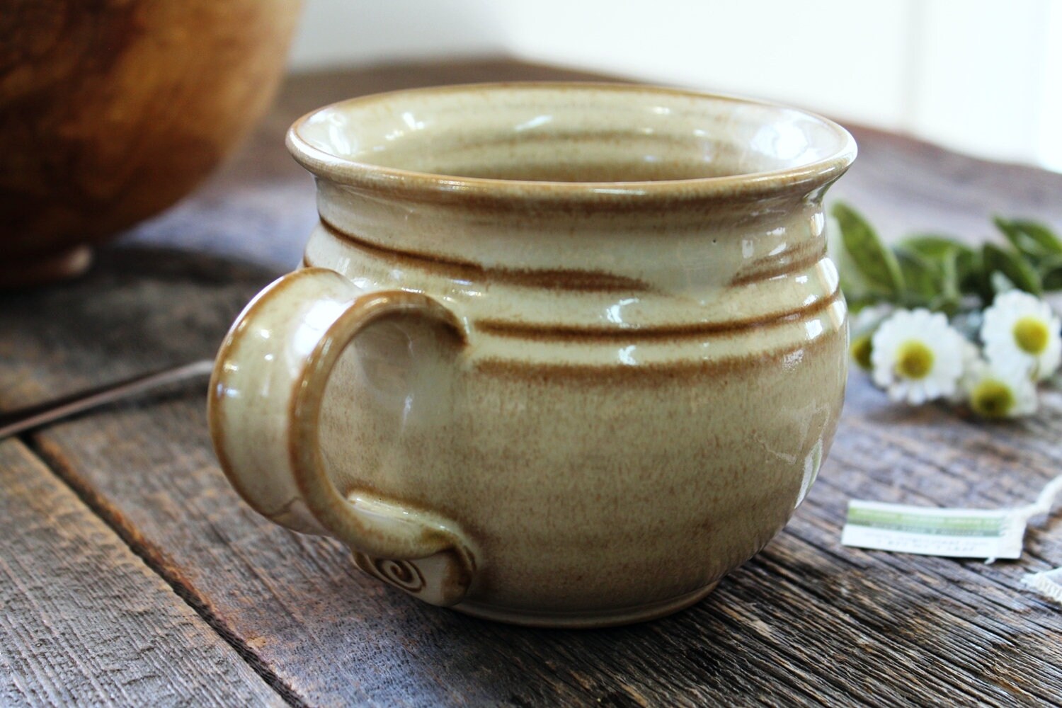 Coffee Mug Pottery Extra Large Rounded Coffee Mug 500 Ml | Etsy