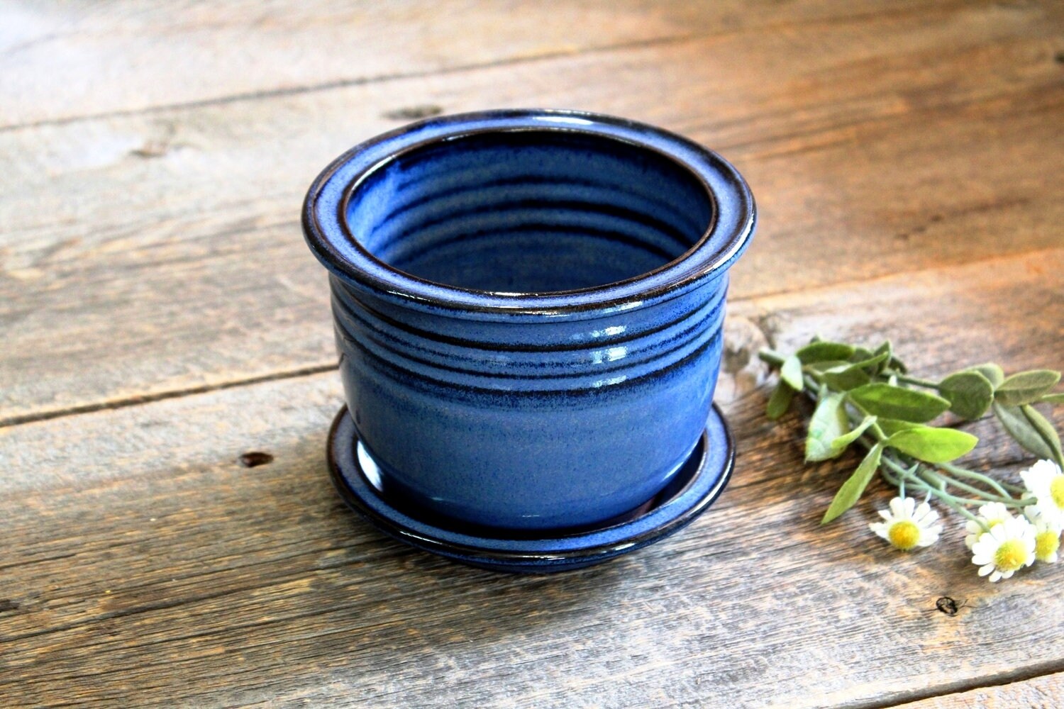 Planter– Pottery Small Straight Planter, Flower Pot With Optional ...