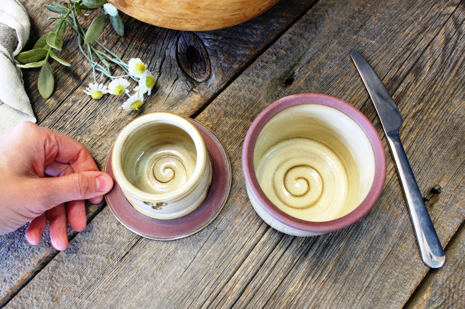 Butter Dish – Pottery Straight French Butter Dish, 1/2 Cup Butter ...
