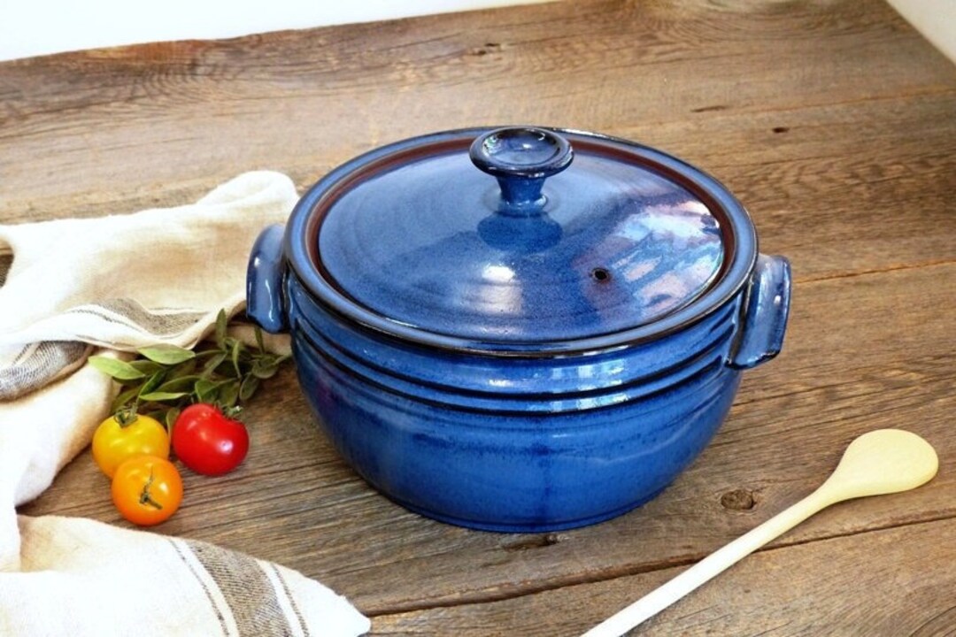 Casserole Dish – Pottery Large Casserole Dish With Lid, 3 L Lidded ...
