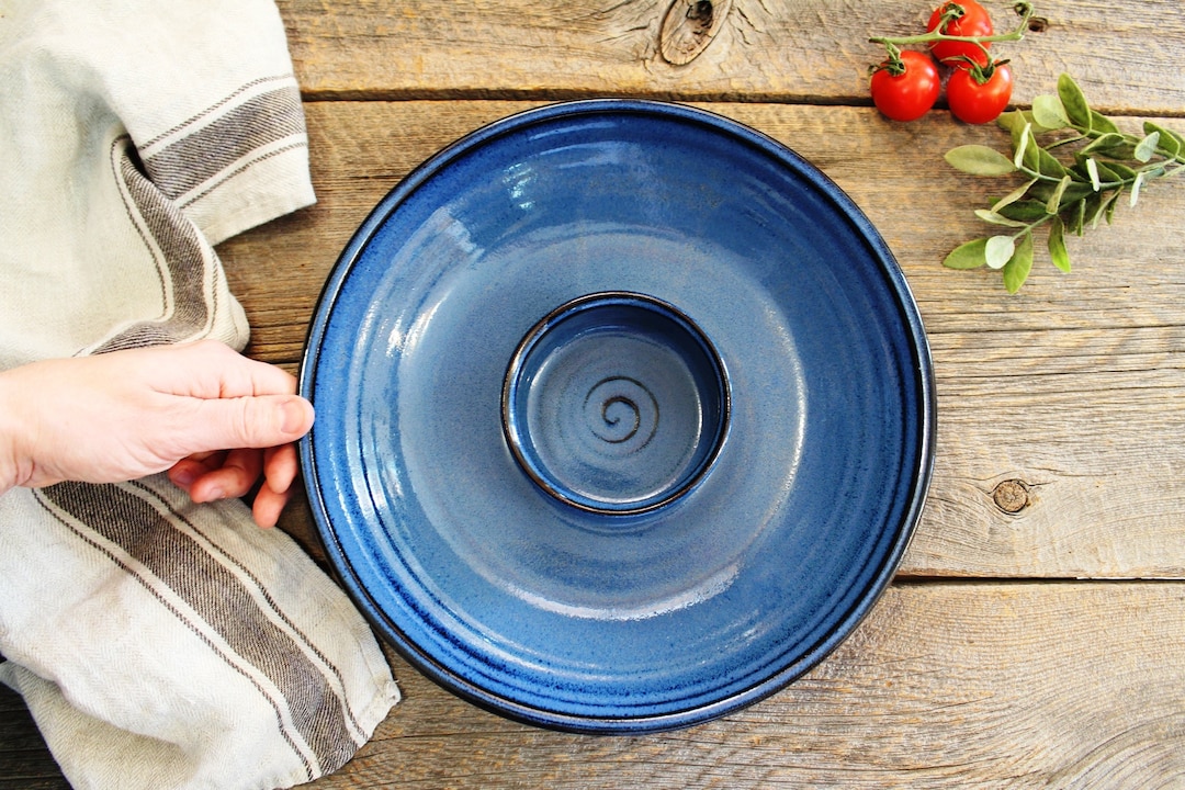 Chip and Dip Bowl – Pottery Nachos Bowl, Large Chip & Dip Bowl, Veggies ...