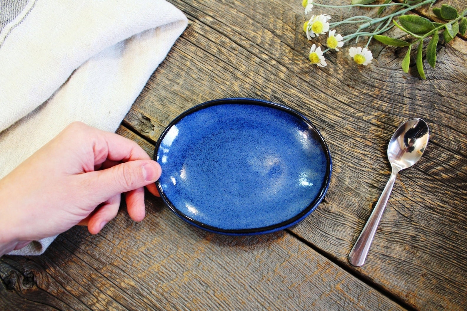 Sauce Bowl – Pottery Small Oval Slab Rolled Bowl, 75 Ml Oval Ceramic ...