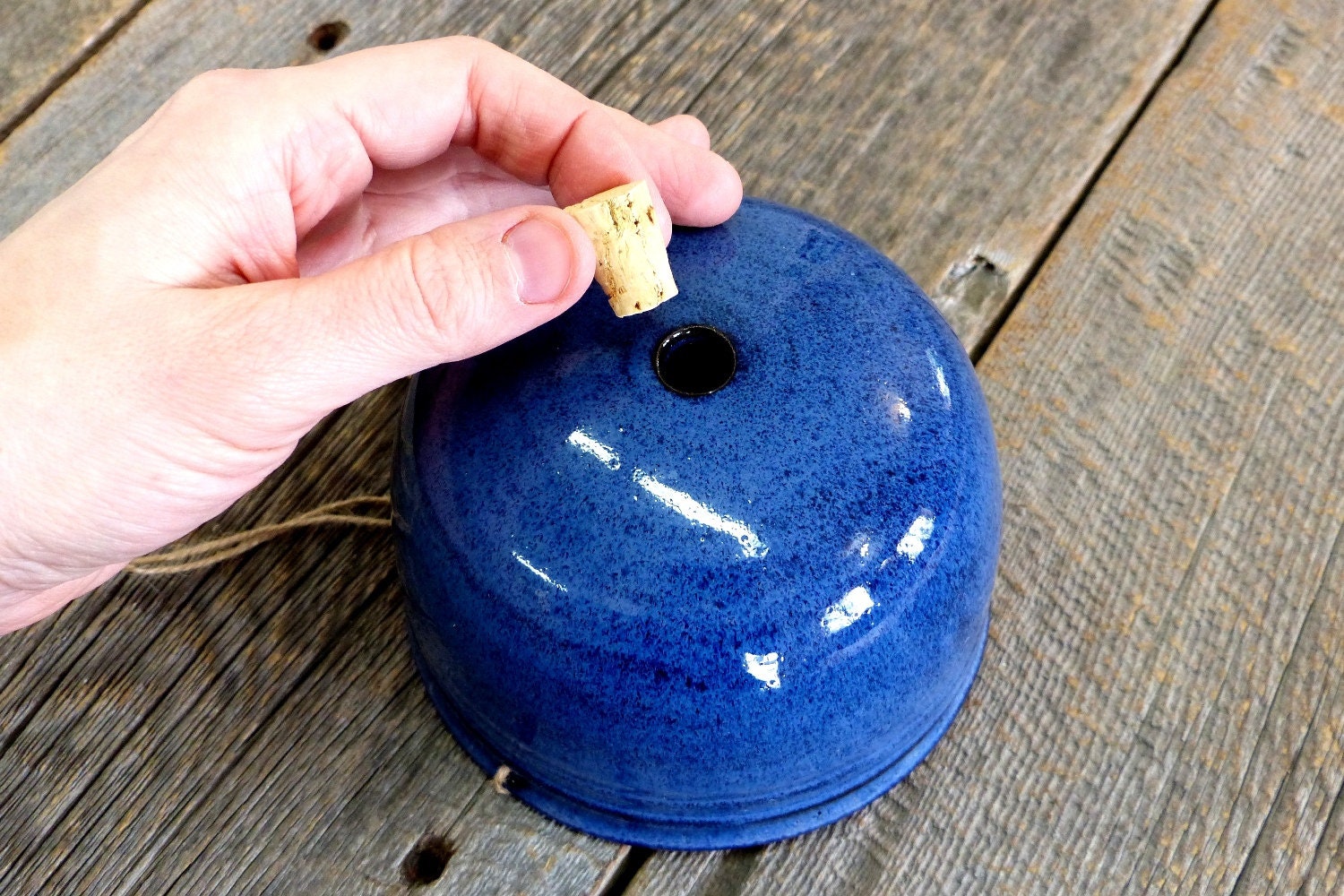 Hanging Planter – Pottery Small Straight Hanging Planter With Drainage ...