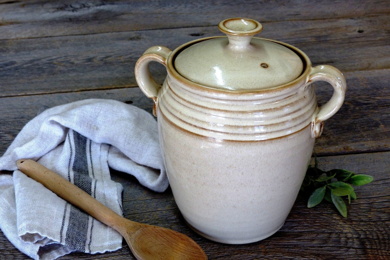 Bean Pot – Pottery Baked Beans Cooking Jar With Lid, 3 L Lidded ...
