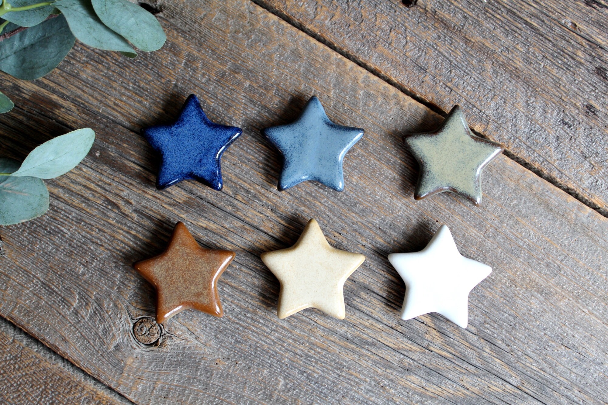 Star Refrigerator Magnet - Pottery Star Fridge Magnet, Colorful, Rustic ...