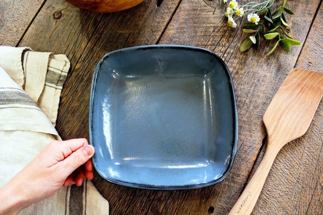 Casserole Dish – Pottery 22 Cm Square Pan, Square Deep Dish, Casserole ...