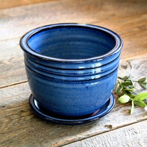 Planter– Pottery Medium Straight Planter, Flower Pot With Optional ...