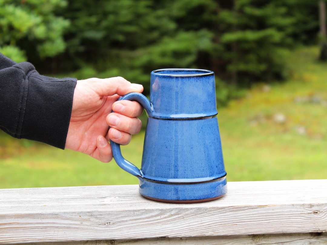 Beer Mug - Pottery 800ml Cone-shaped Extra-large Coffee Mug, Jumbo Mug ...