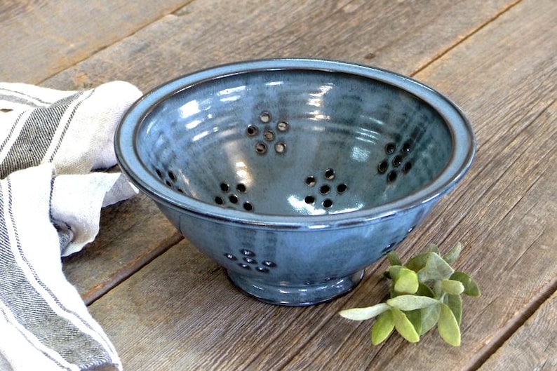 Colander – Pottery Large Strainer, Pottery 1,25 L Colander, Ceramic ...