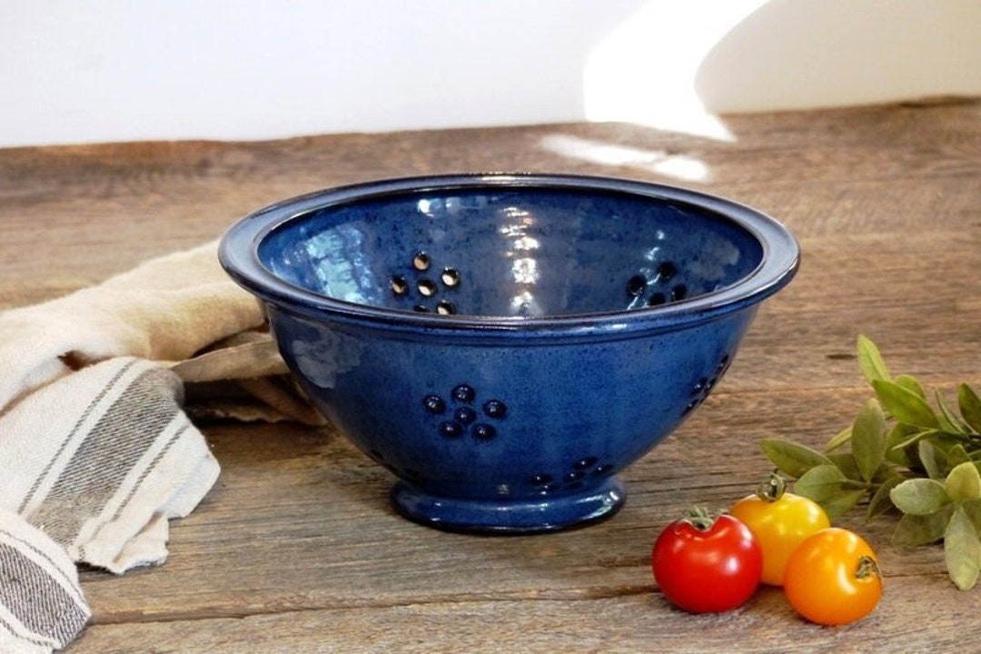 Colander – Pottery Large Strainer, Pottery 1,25 L Colander, Ceramic ...