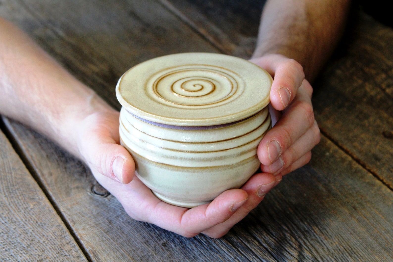 Butter Dish – Pottery French Butter Dish, 1/2 Cup Butter Keeper, Butter ...