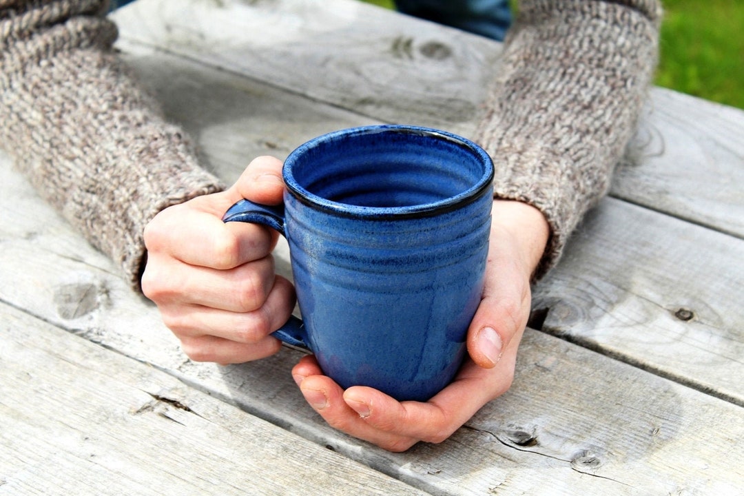 Coffee Mug – Pottery Large V-shaped Coffee Mug, 500 Ml Pottery Mug ...