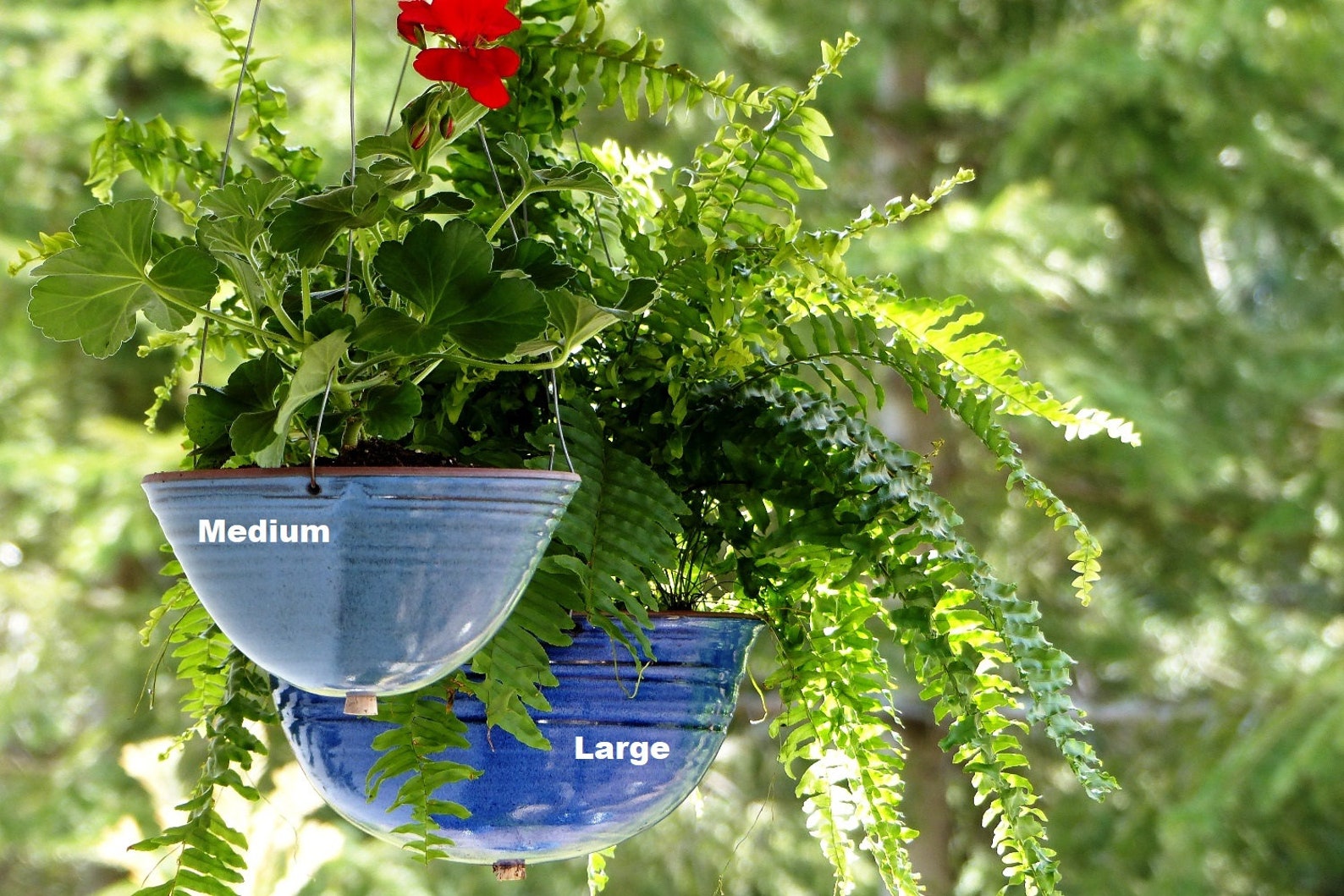 Hanging Planter – Pottery Large Bowl Shaped Hanging Planter With ...