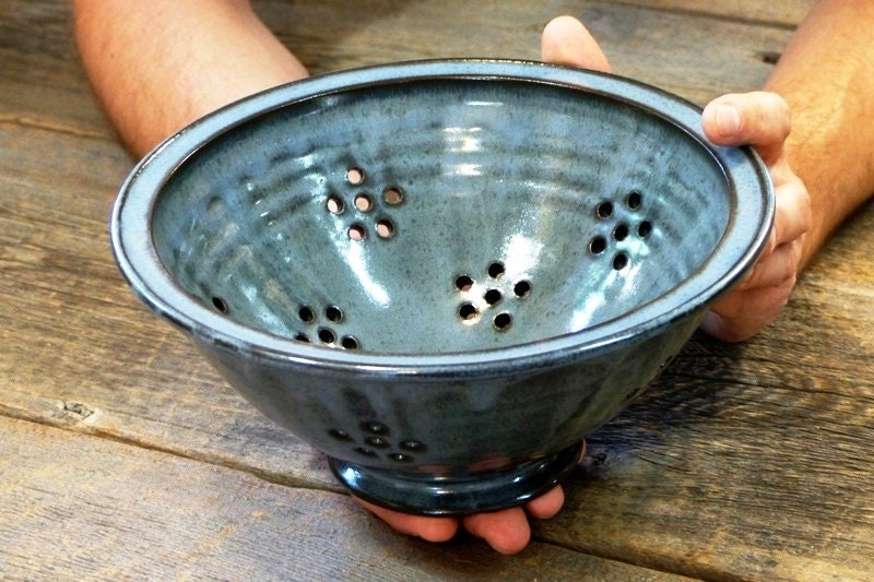 Colander – Pottery Large Strainer, Pottery 1,25 L Colander, Ceramic ...