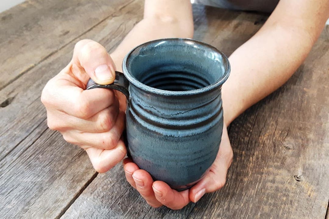 Coffee Mug – Pottery Large Rounded Coffee Mug, 475 Ml Pottery Mug ...