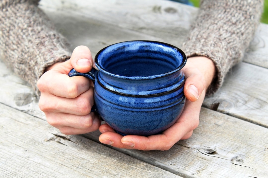 Coffee Mug – Pottery Extra Large Rounded Coffee Mug, 500 Ml Pottery Mug ...