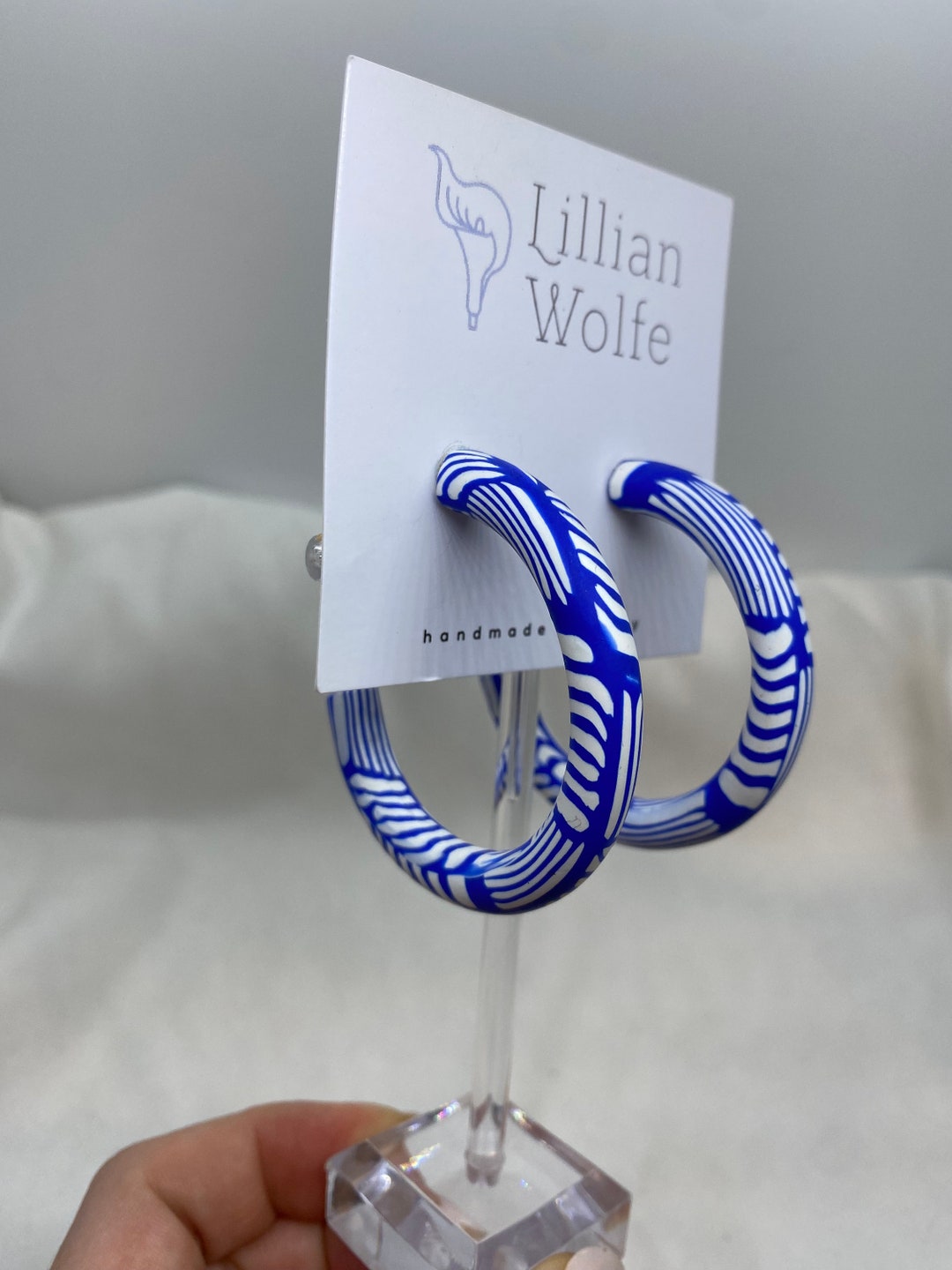 Santorini Tile Hoops - Etsy