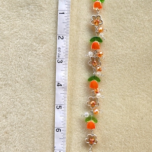 Handmade Pink Tulip Charm Bracelet: Dainty Beaded Jewelry - Etsy