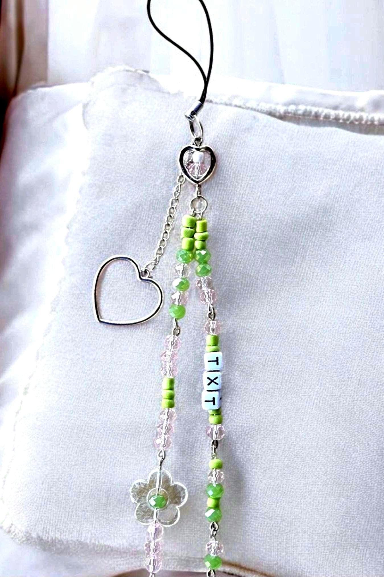 Kpop TXT Phone Charm Handmade Phone Charm TXT Custom Beaded Phone Strap ...