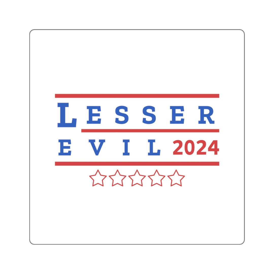 Lesser Evil 2024 Square Sticker - Etsy