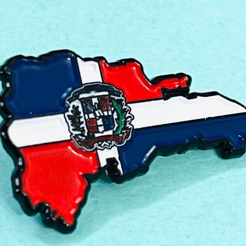 Dominican Republic Waving Flag Lapel Pin Made in USA | Etsy