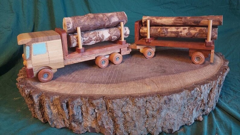 Cabover Logging Truck With Pup Trailer - Etsy