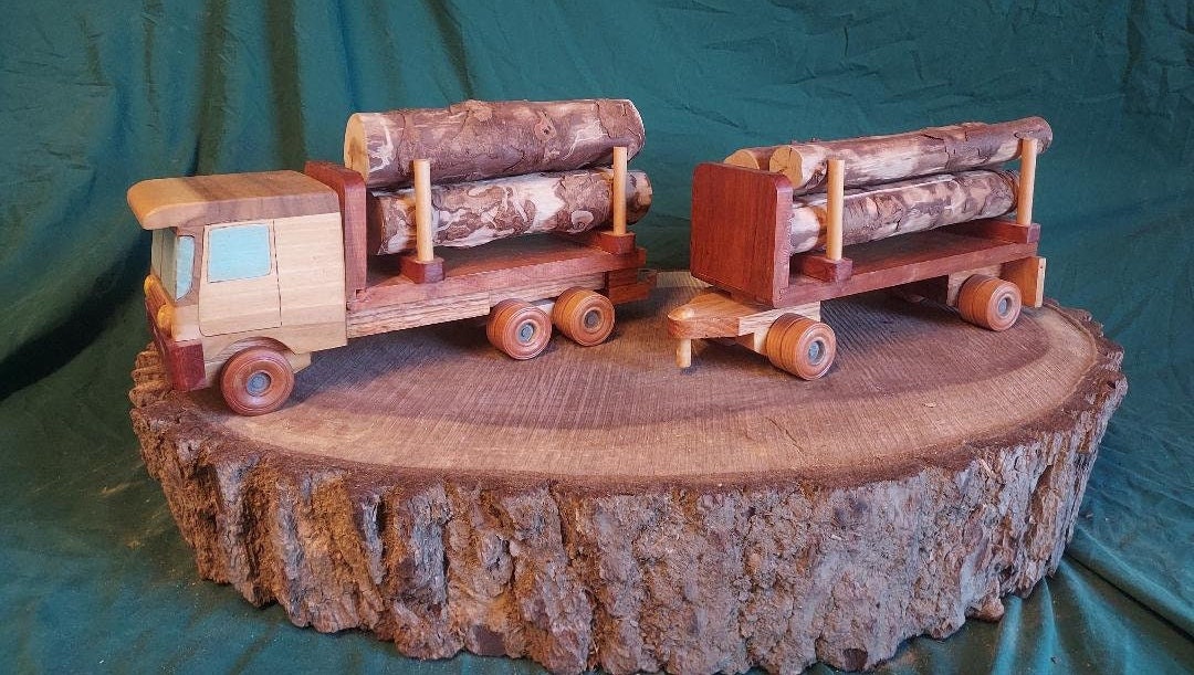 Cabover Logging Truck With Pup Trailer - Etsy