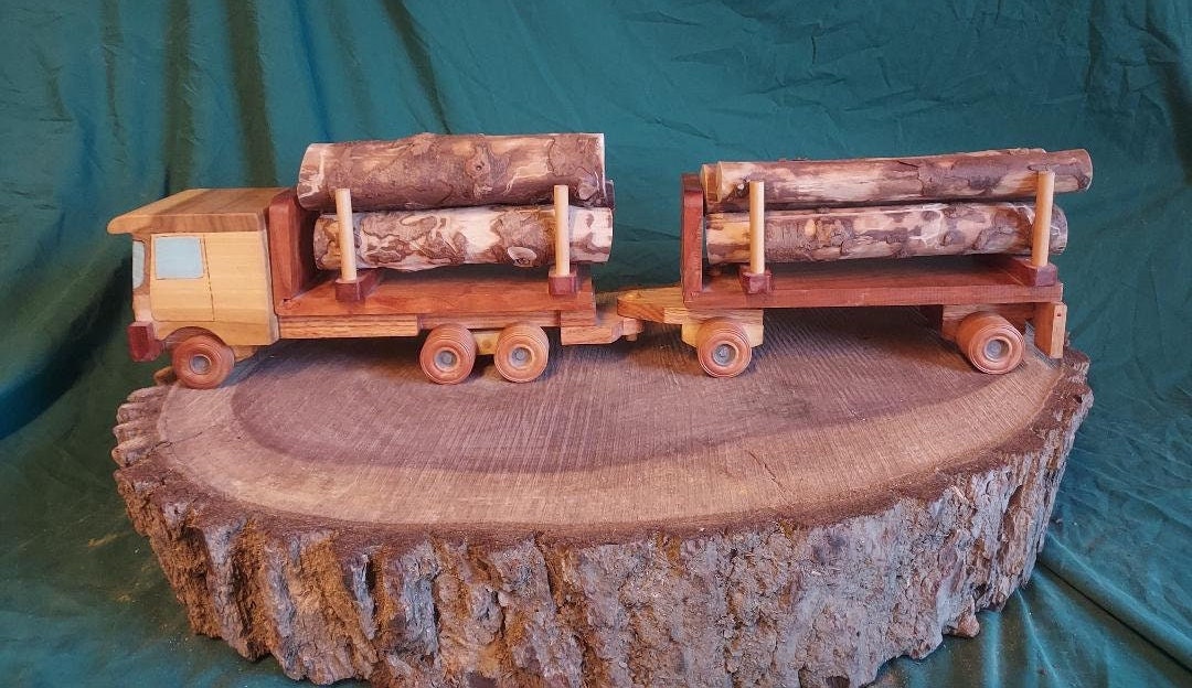 Cabover Logging Truck With Pup Trailer - Etsy