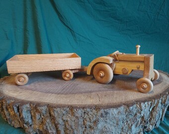 Little Farmer Hay Baling Toy Set Wooden Toy Tractor, Hay Baler, Hay ...