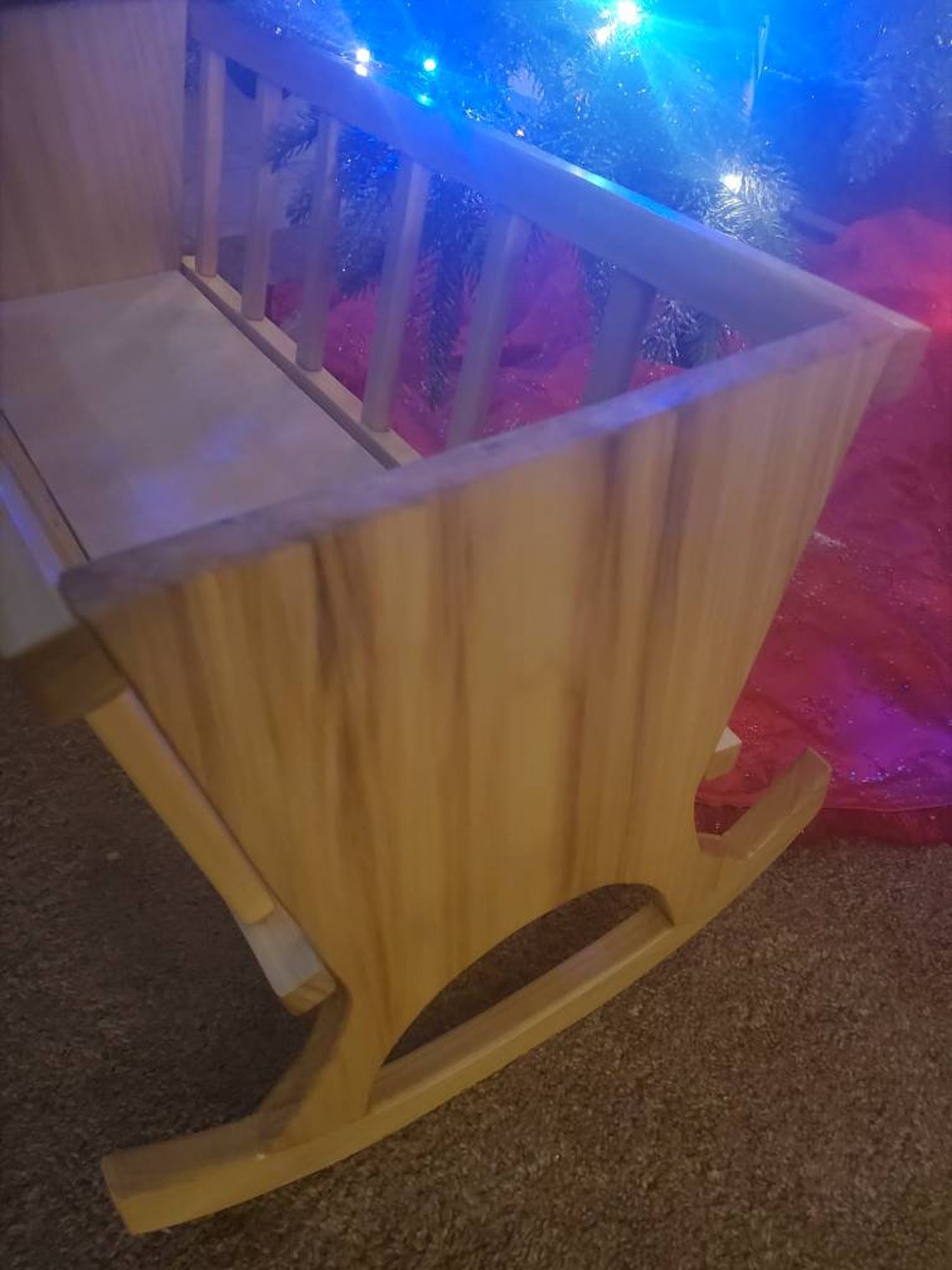 Handmade Wooden Doll Cradle - Etsy