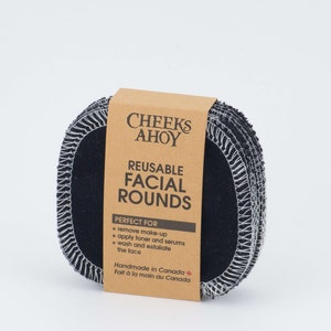 Reusable FACIAL ROUNDS Set of 12, Make-up Remover Rounds BLACK - Etsy