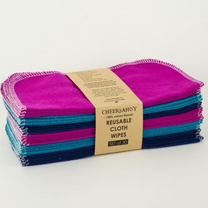 Reusable CLOTH WIPES Set of 30, 8"x8" 100% Cotton • Family Cloth ...