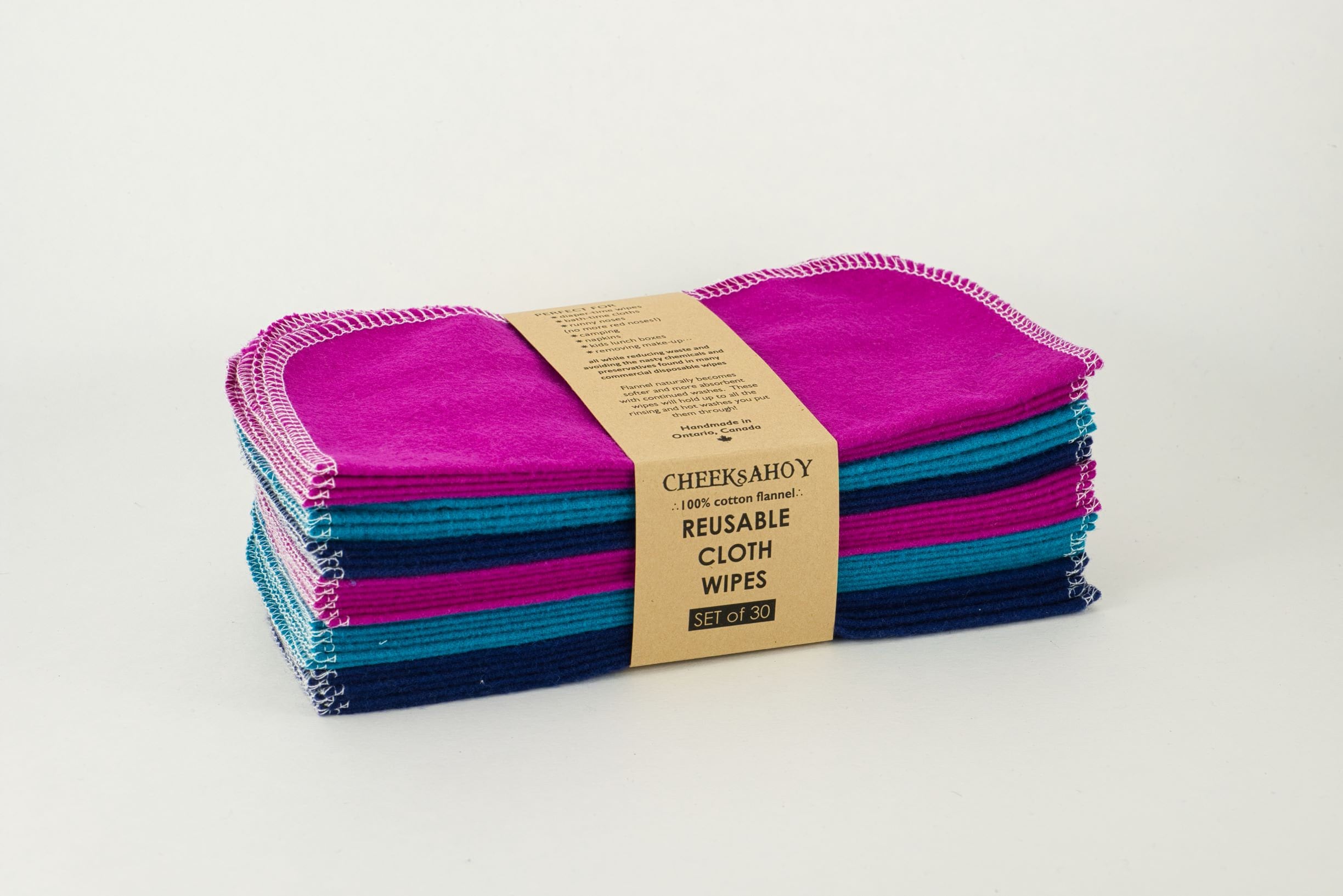Reusable CLOTH WIPES Set of 30 8x8 100% Cotton - Etsy Canada