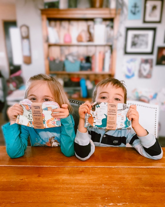 Kids CLOTH NAPKINS Set of 10 Fun Prints - Etsy Canada