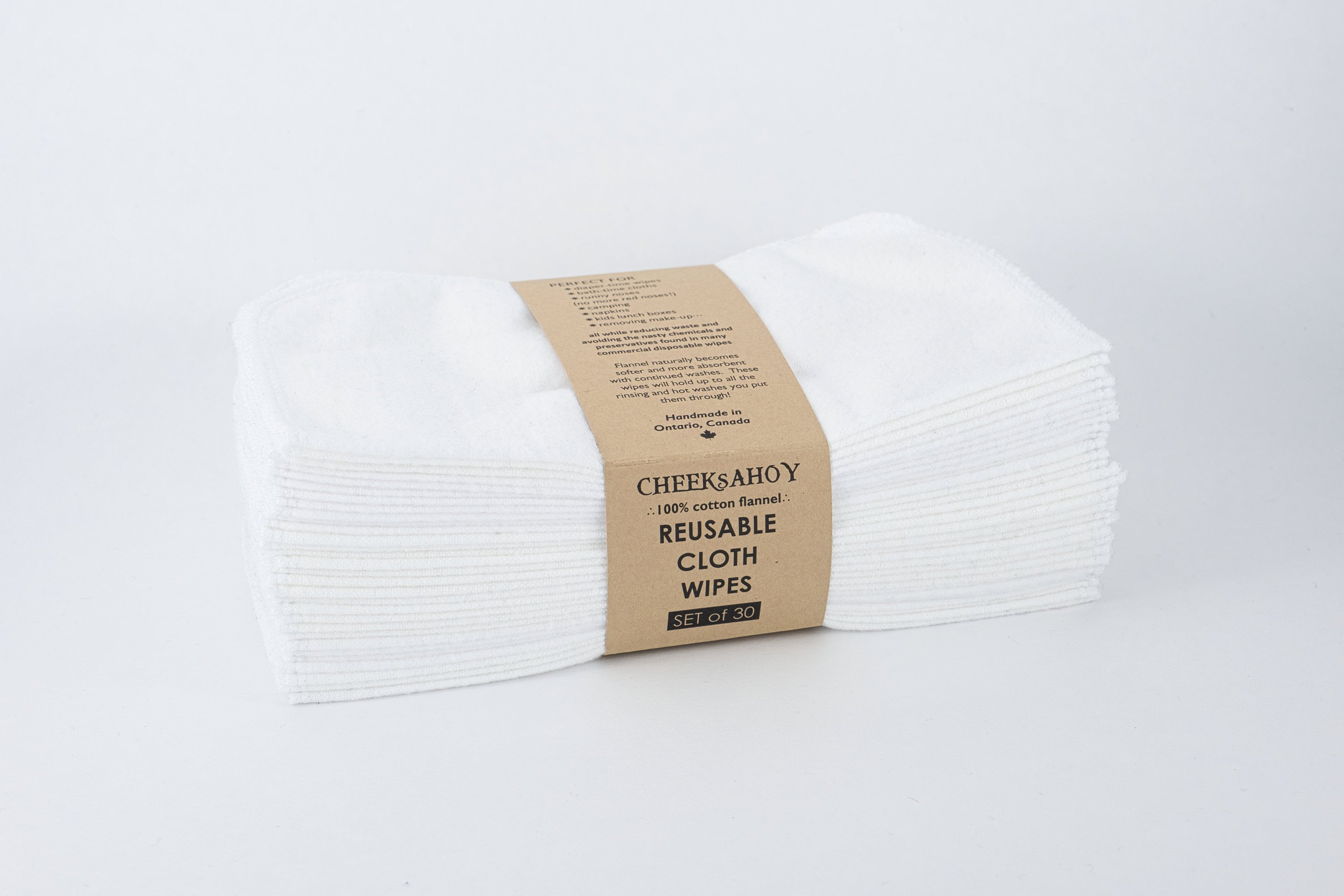 Reusable CLOTH WIPES Set of 30, 8"x8" 100% Cotton • Family Cloth ...