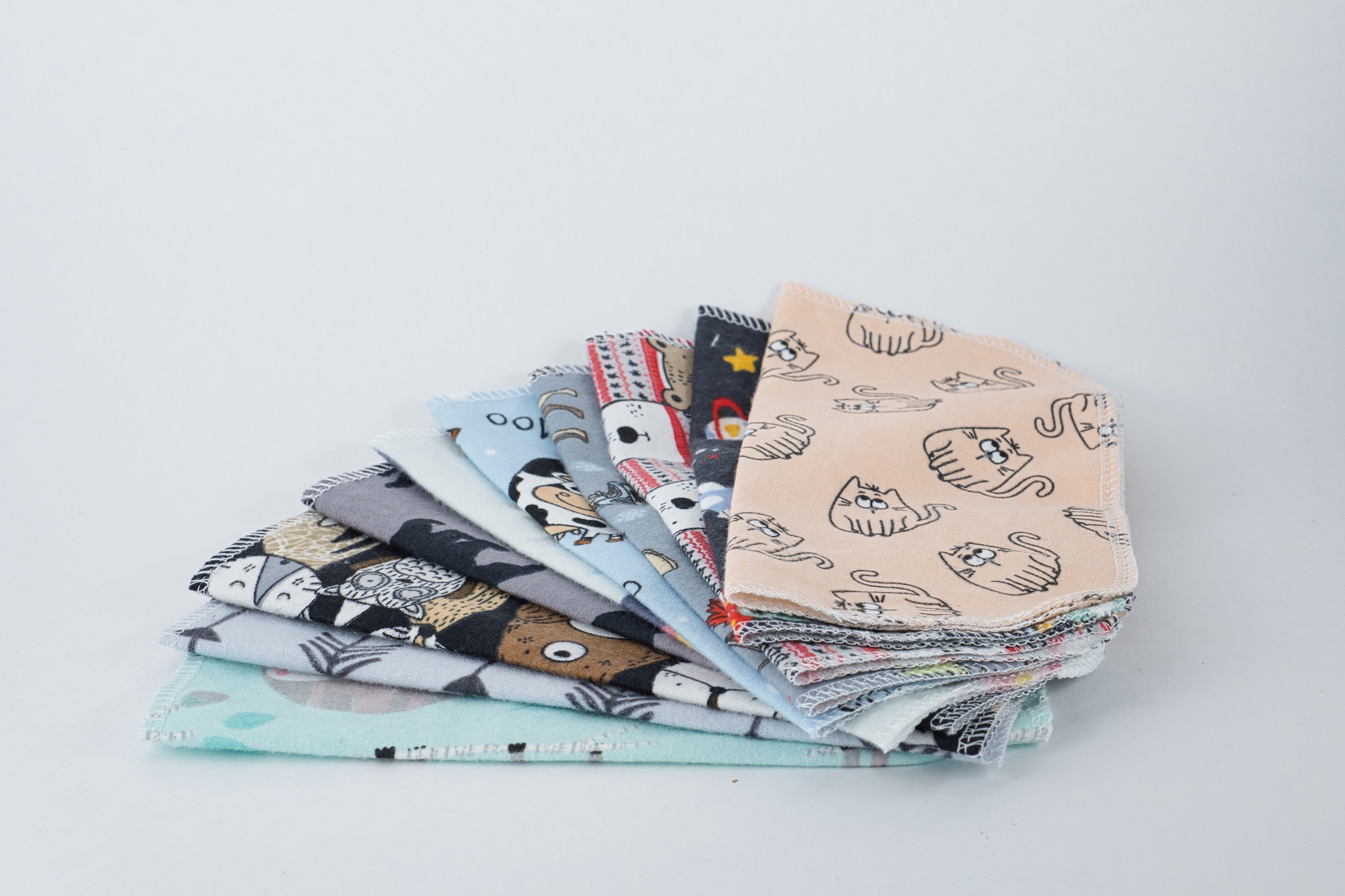 Kids CLOTH NAPKINS Set of 10 Fun Prints - Etsy Canada