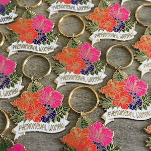 Phenomenal Woman Hibiscus Keychain Key Ring Cute Flower - Etsy