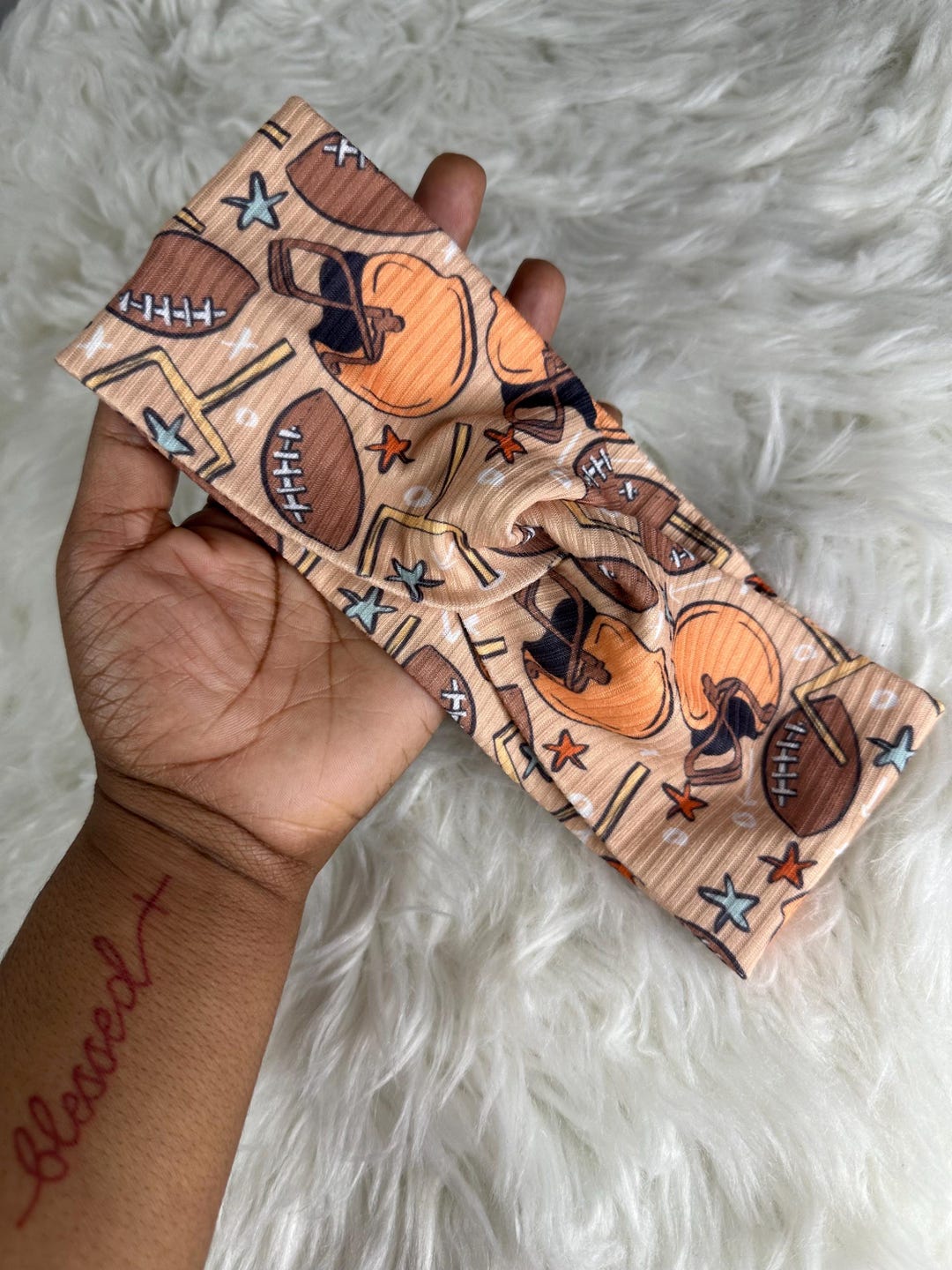 Football Season Headband Turban Headband Football Headband Women ...