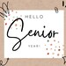 Hello Senior Year First Day of School Printable Sign - Etsy