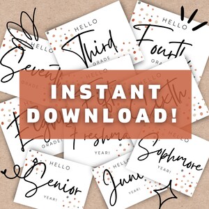 Hello Senior Year! First Day of School Printable Sign - Etsy